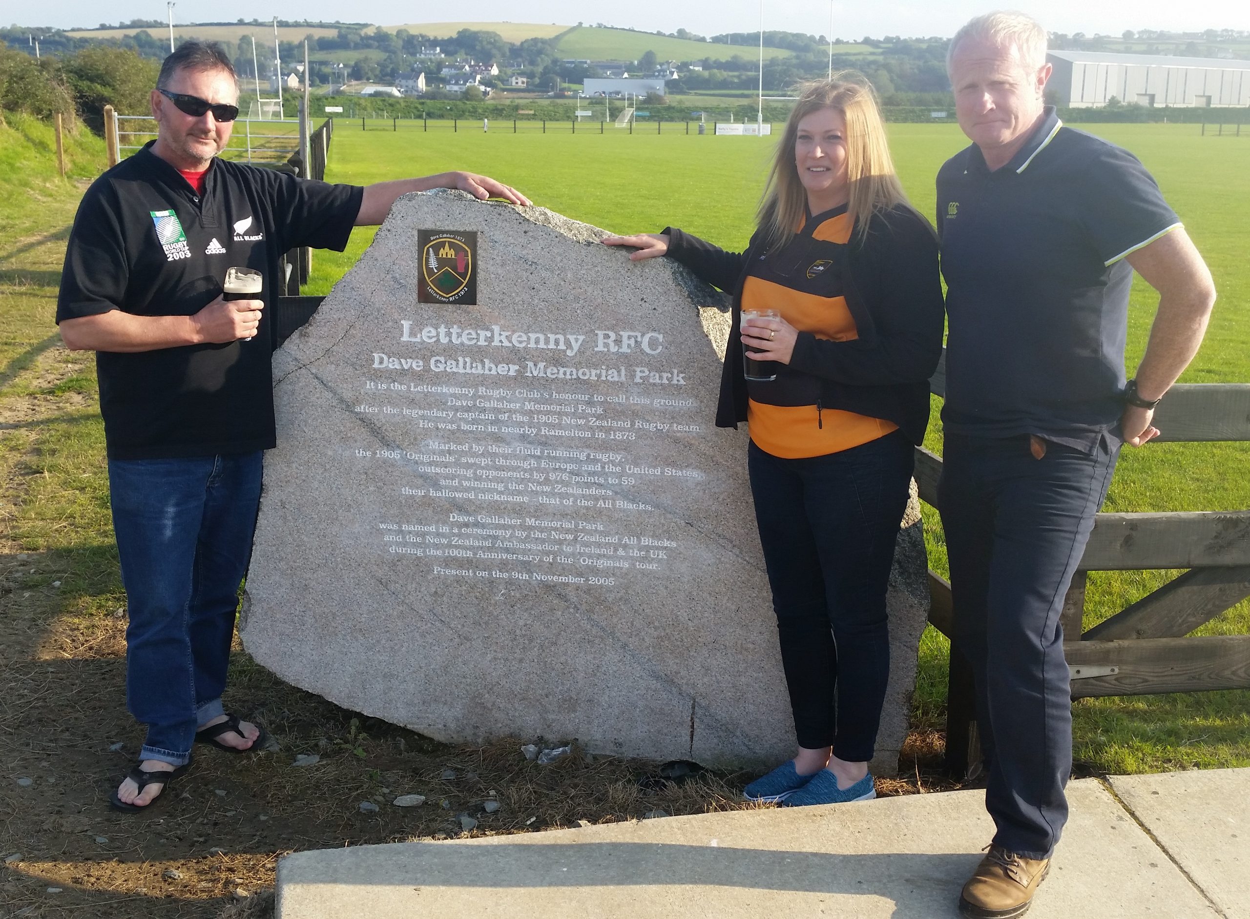 All Black, Dave Gallaher's niece visits Letterkenny Rugby Club's Dave ...