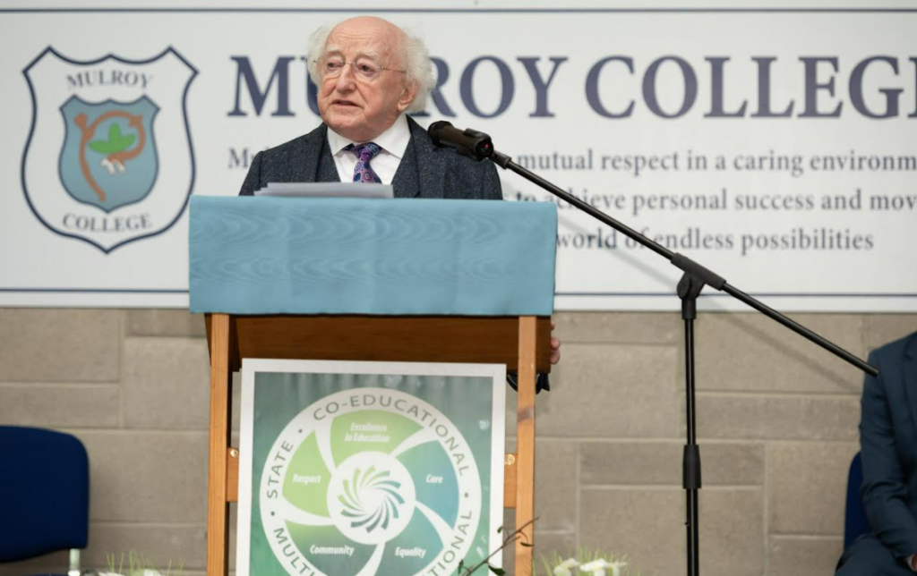 President pays tribute to 'courage' and strength' of Mulroy College ...
