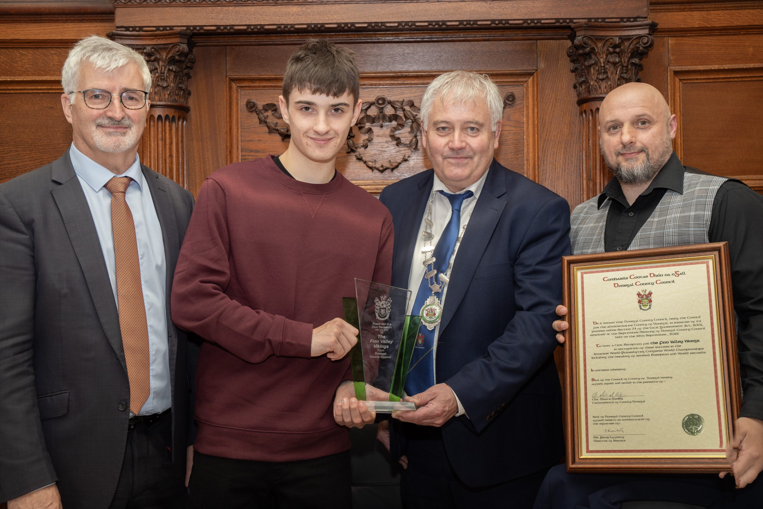 Finn Valley Viking Kings receive Civic Reception - Highland Radio ...