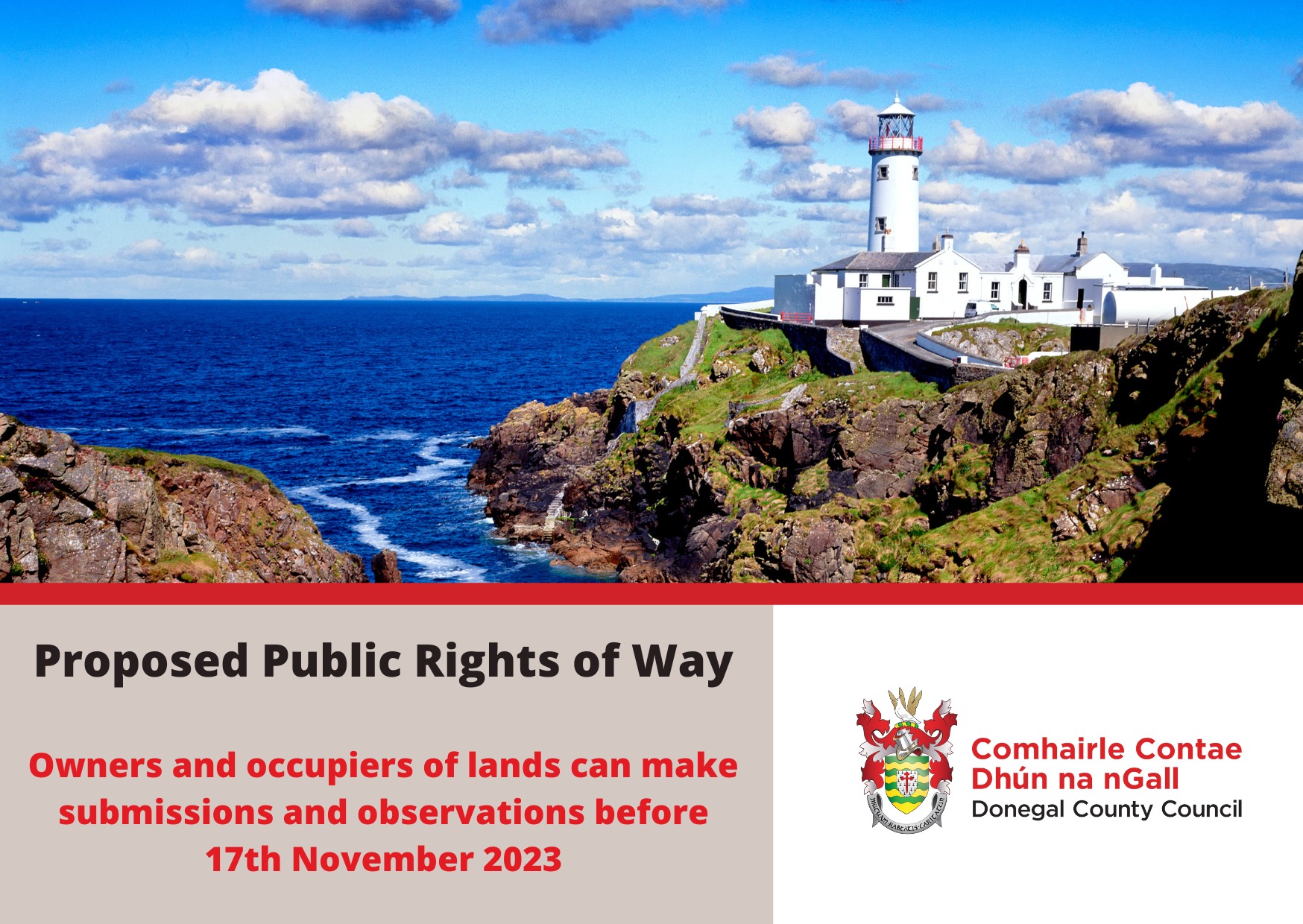 Number of public rights of way to be included in County Donegal ...