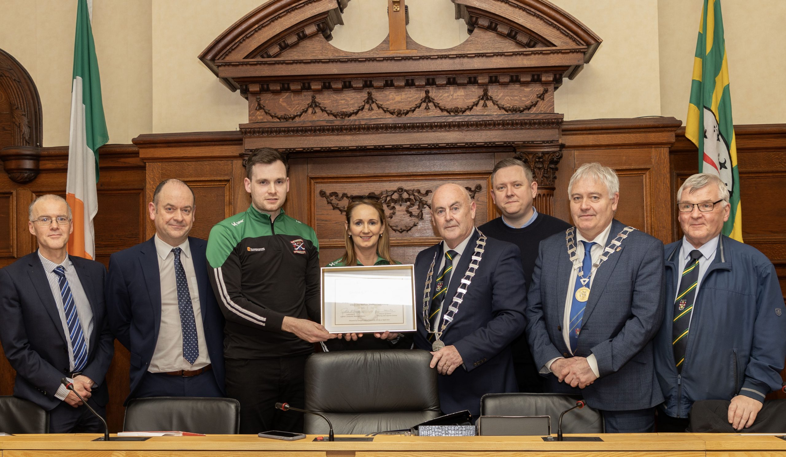 Setanta Hurling Club honoured at Municipal Reception - Highland Radio ...