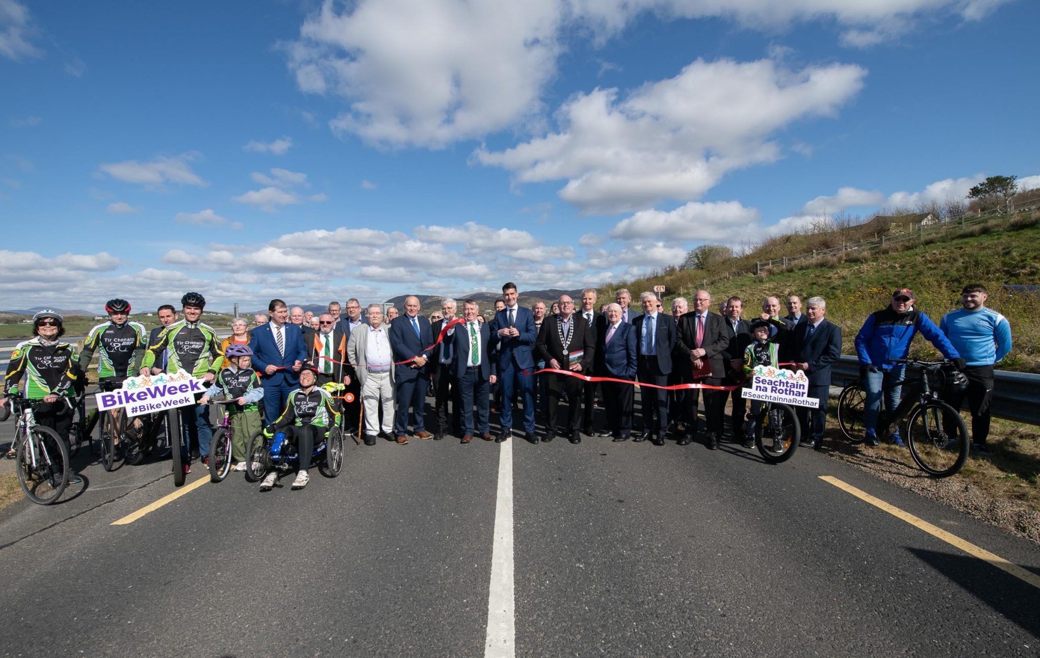 N56 Dungloe to Glenties road was officially opened this afternoon ...