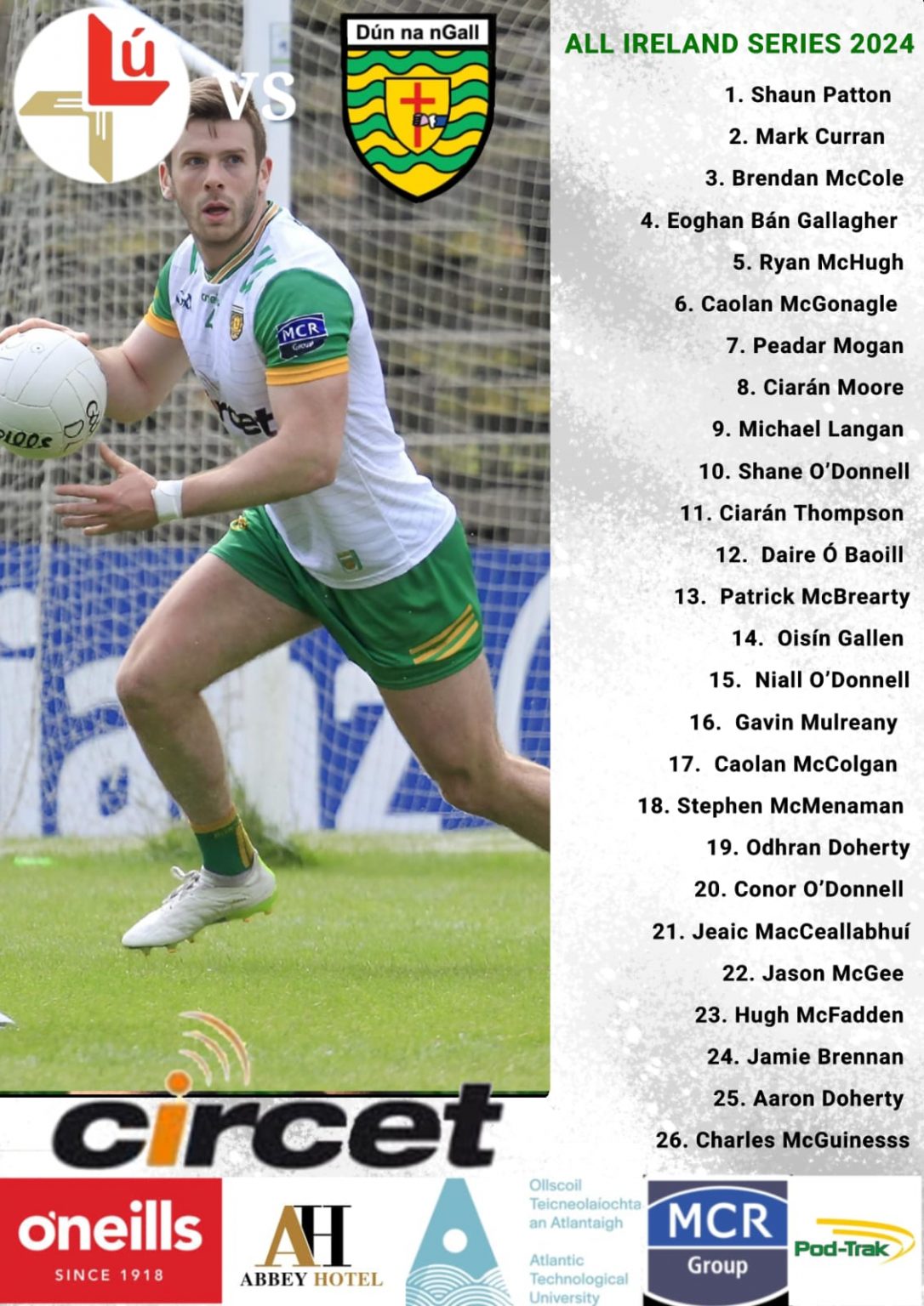 Jim McGuinness names team to face Louth: O'Baoill returns to starting ...