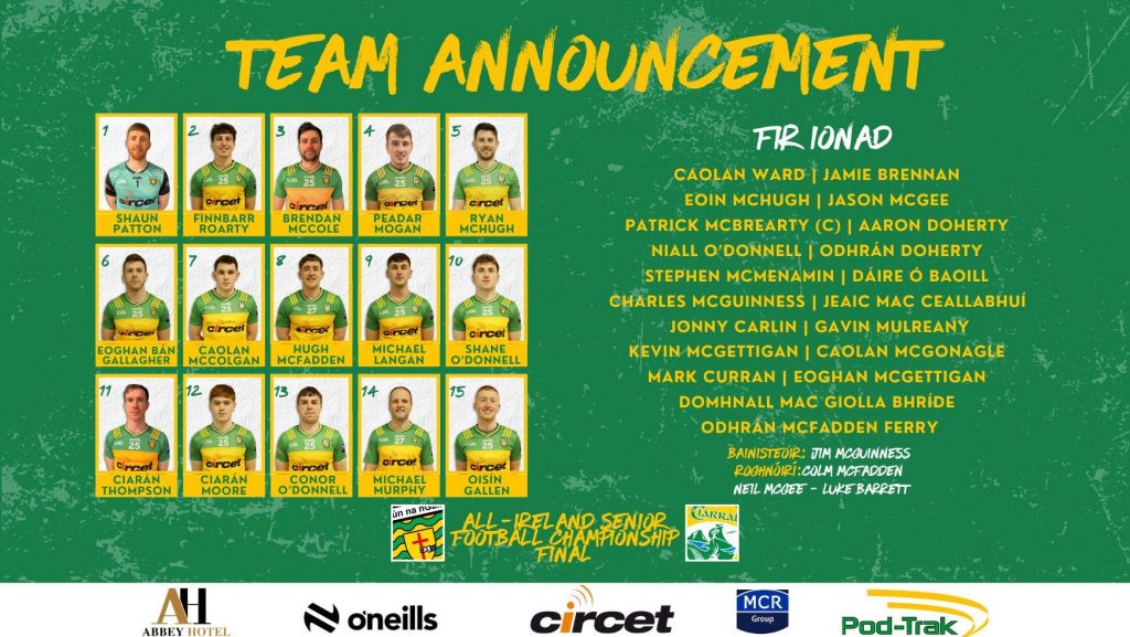 Donegal panel confirmed for All Ireland Final - Highland Radio - Latest ...