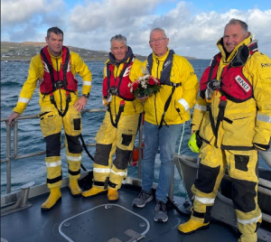 RNLI crew lays a wreath at the scene of the 1935 Arranmore disaster ...